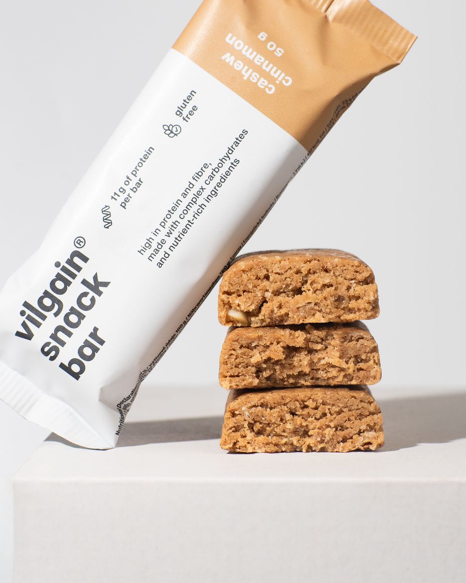 Vilgain Snack bar – Kešu a skořice 50 g | Aktin