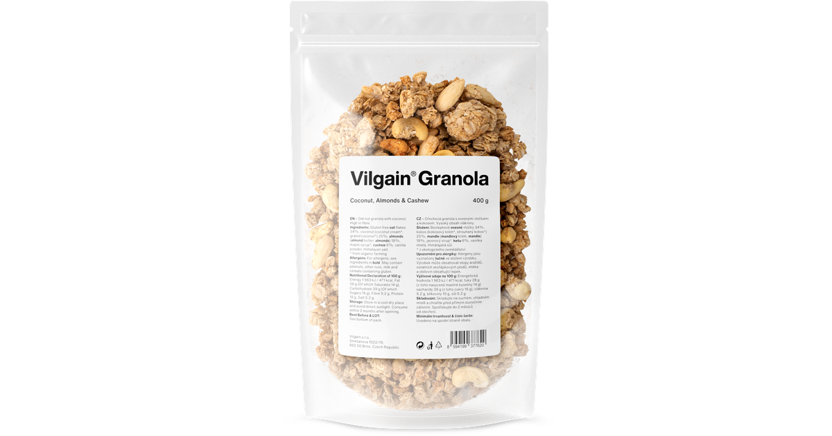 Vilgain Granola – Coconut, Almonds & Cashew 400 g | Vilgain