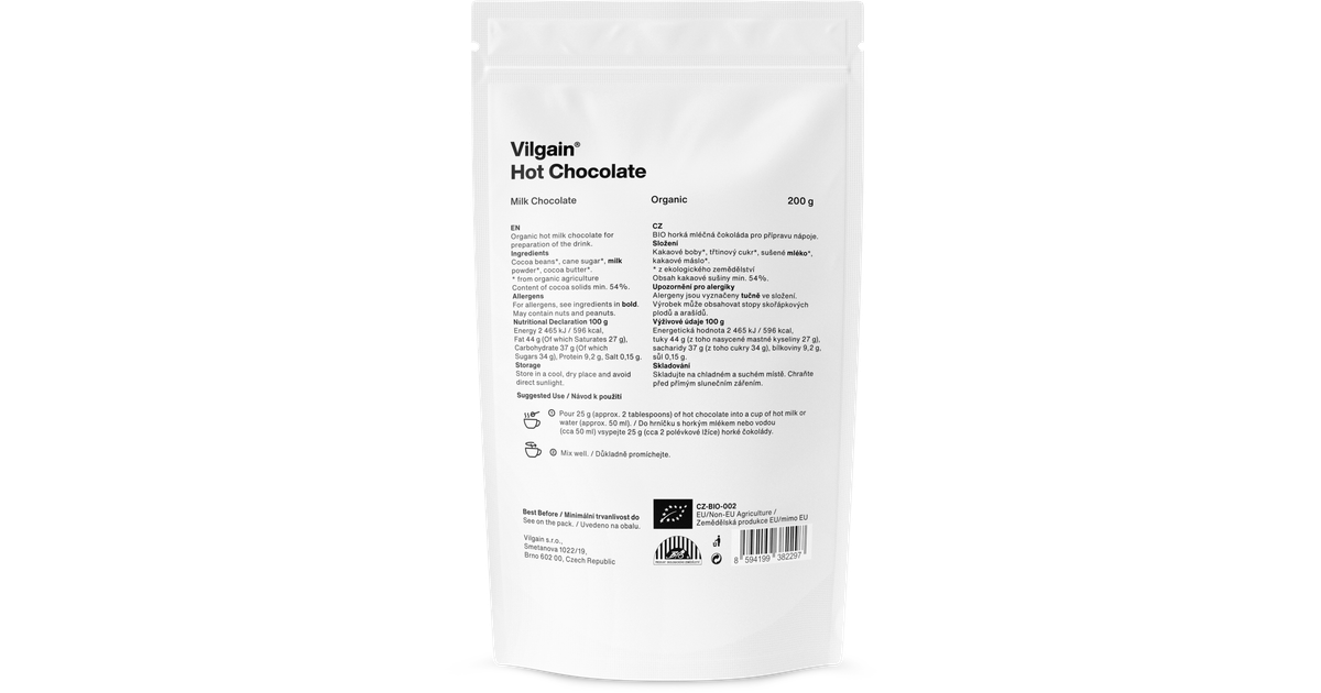 BIO Trinkschokolade Pulver | Vilgain