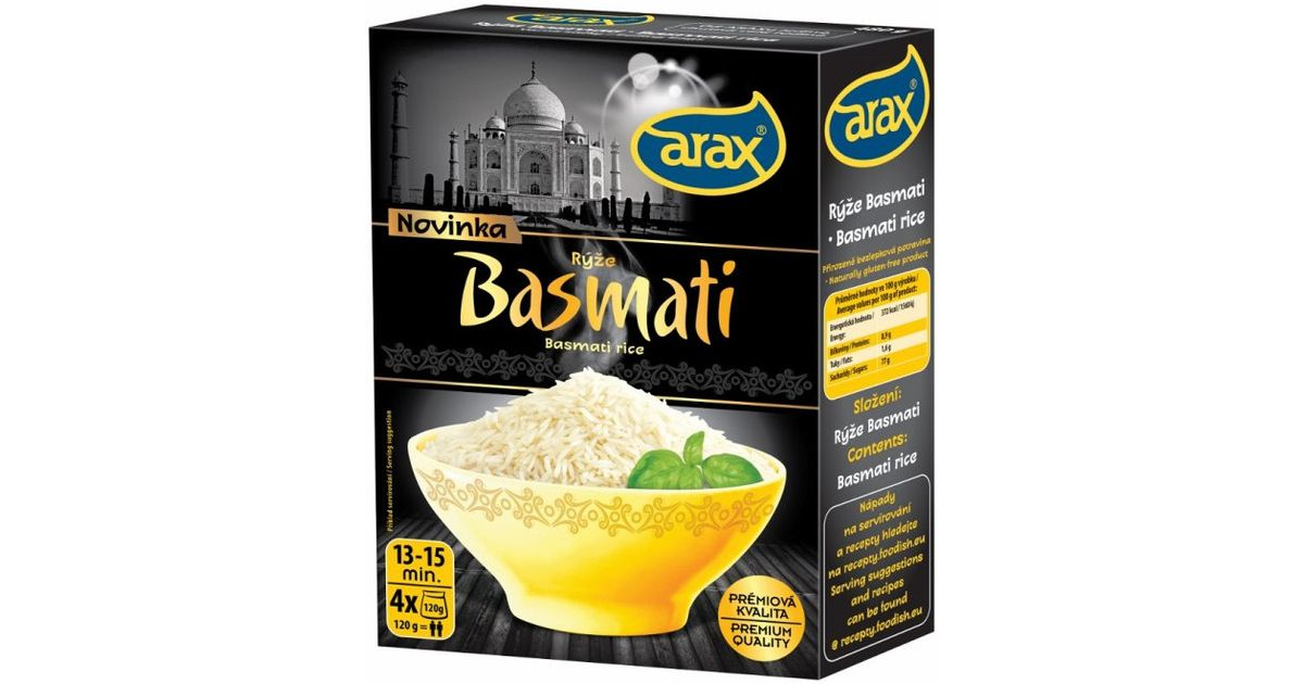 Arax Rýže Basmati bílá varné sáčky | Aktin