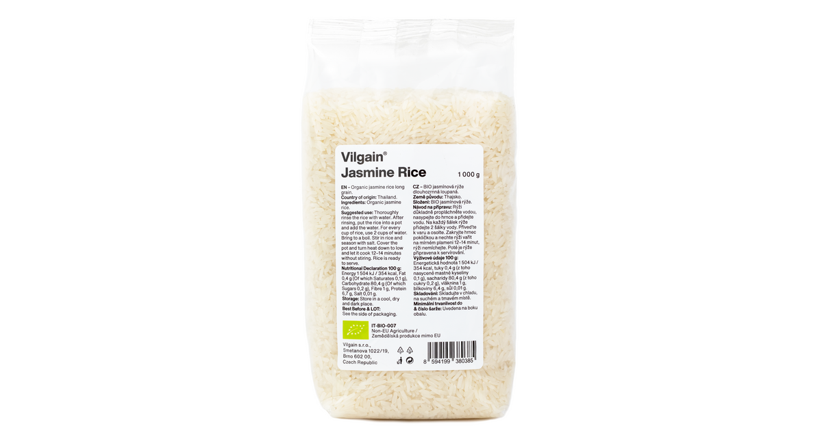 Organic Thai Jasmine Rice | Vilgain