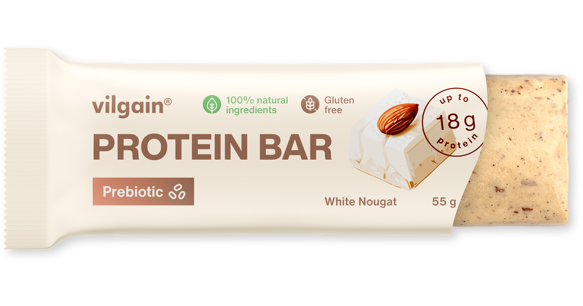 Vilgain Prebiotic Protein Bar – White Nougat 55 g – 4+1 zadarmo | Aktin
