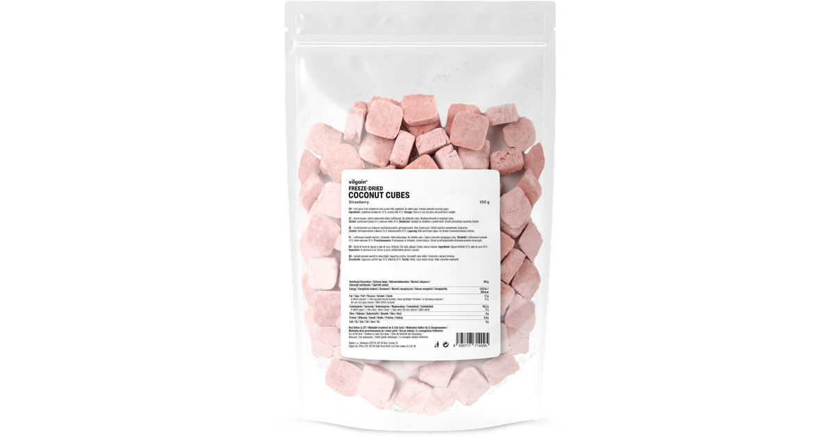 Coconut Cubes – Strawberry 100 g | Vilgain UK